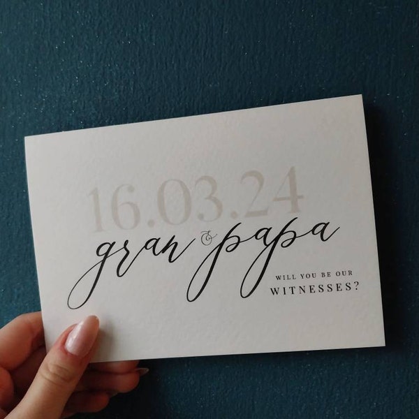 Personalised Witness Card, Will You Be My Witness Card, Witness Card ...