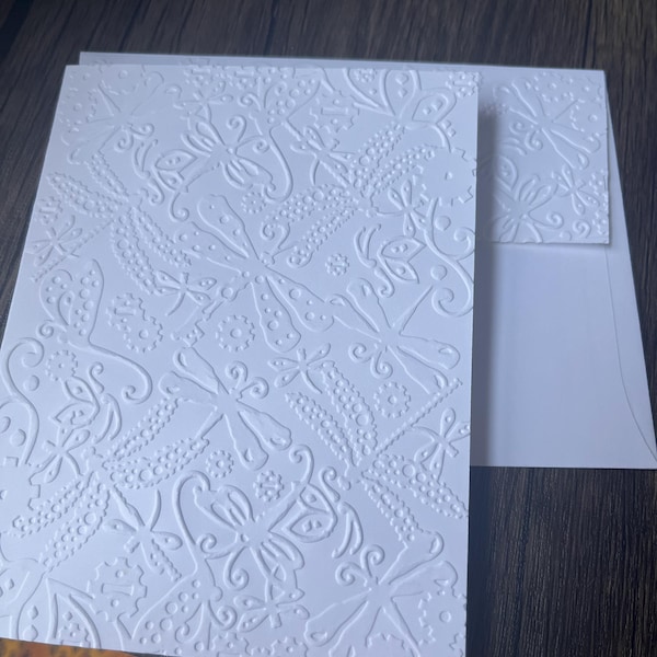 Embossed Note Cards, Vintage Style Note Cards, Note Card Set With ...