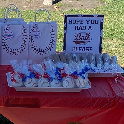 Grand Slam Baseball Birthday Party Favor Tag - Etsy