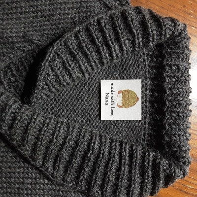 Labels for Knitted Items and Gifts Organic Cotton Tags, Personalized ...