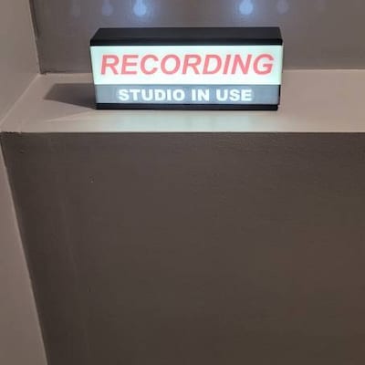 Light up Recording Studio in Use Sign Illuminated Music Entertainment ...