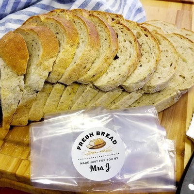 Bread Stickers Bakery Box Stickers Kitchen Labels Baguette - Etsy Canada