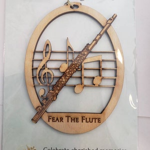 Personalized Flute Ornament Musician Christmas Ornament | Etsy