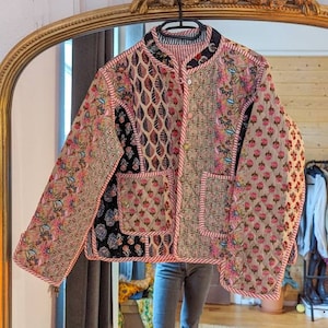 Patchwork Jacket, Indian Cotton Handmade Winter Jacket,hand Stitched ...