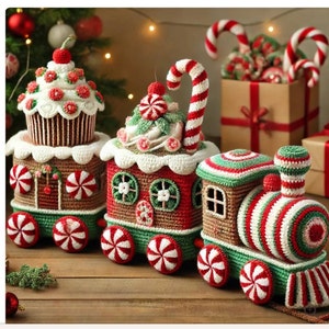 Sweet Christmas Train Crochet Pattern, Christmas Crochet, Christmas ...
