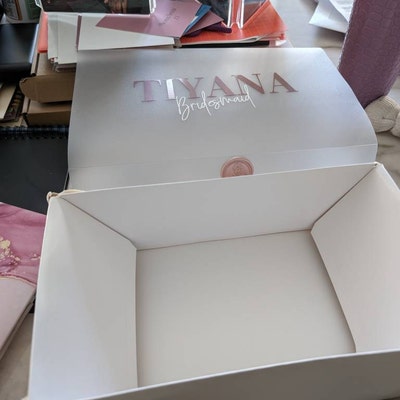 Personalized Empty Gift Boxes for Bridesmaid Proposal , Custom Bridal ...