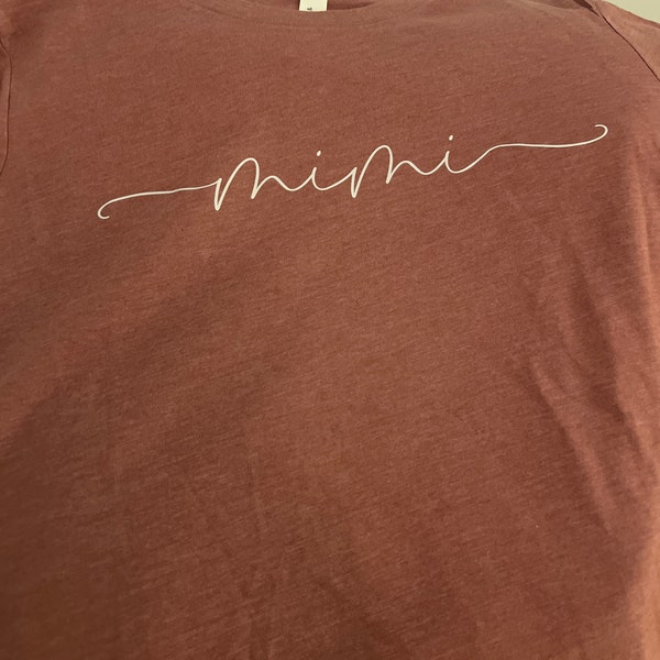 Mimi T-shirt, Minimalist Mimi Gift, Pregnancy Announcement Mimi Shirt ...