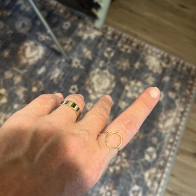 Simple Classic Promise Ring, 14K 18K Solid Gold, Thin Thumb Ring, Men's ...