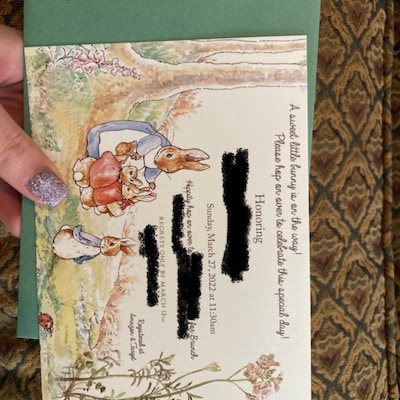 Peter Rabbit Baby Shower Invitation Peter Rabbit Invitation Peter ...