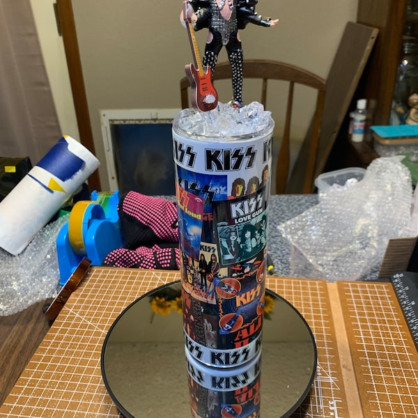 Kiss Rock Music Sublimation Waterslide Design 20oz Tumbler Full Wrap ...