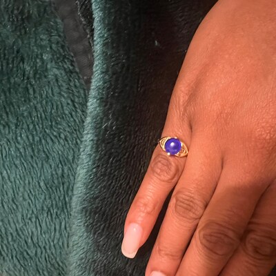 14K Gold Mood Ring, Dainty Ring for Women, Feeling Stone Ring, Colorful ...