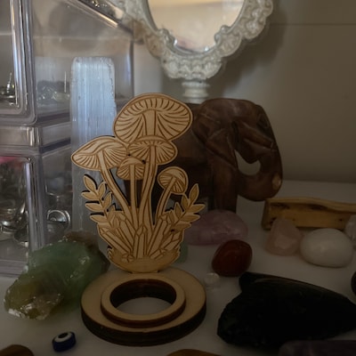 Sphere Holder Display Stand Wood Mushroom Sphere Holder - Etsy