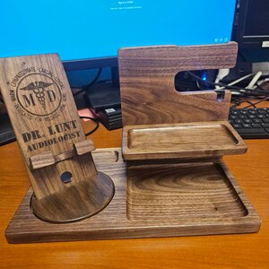 Personalized Gifts for Engineer Wood Phone Docking Station, Desk ...