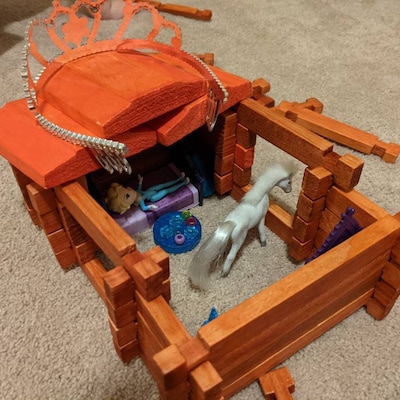 Roy Toy 550 Pc. Deluxe Log Building Set, Made in the USA - Etsy