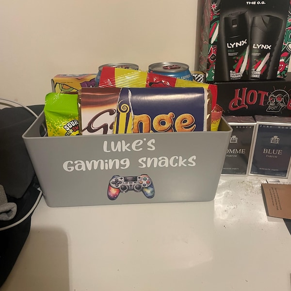 Personalized Gaming Snack Box: Gamer Treat Hamper - Etsy UK