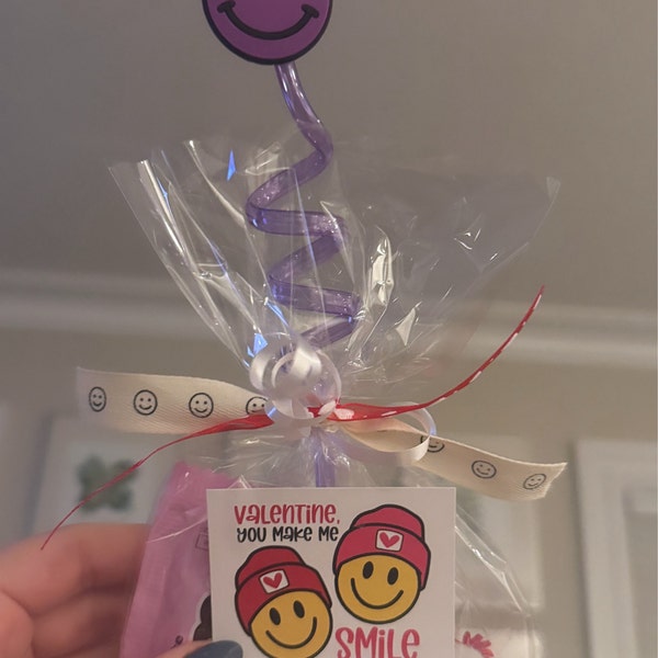 Smile Face Valentine Stickers or Labels, Smile Valentines Exchange ...