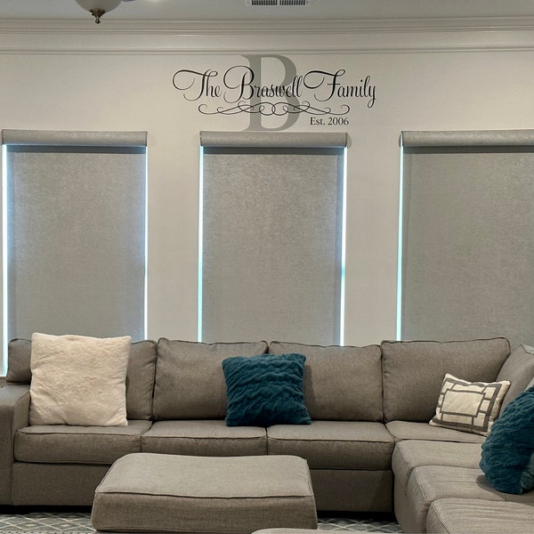 Personalized Family Name Wall Decal - Custom Family Name Vinyl Wall ...