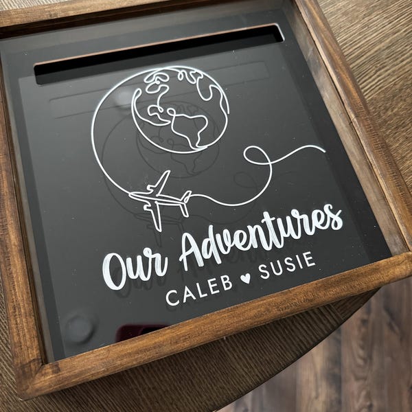 Couple Adventure Archive Box, Personalized Adventure Memory Box, Wood ...