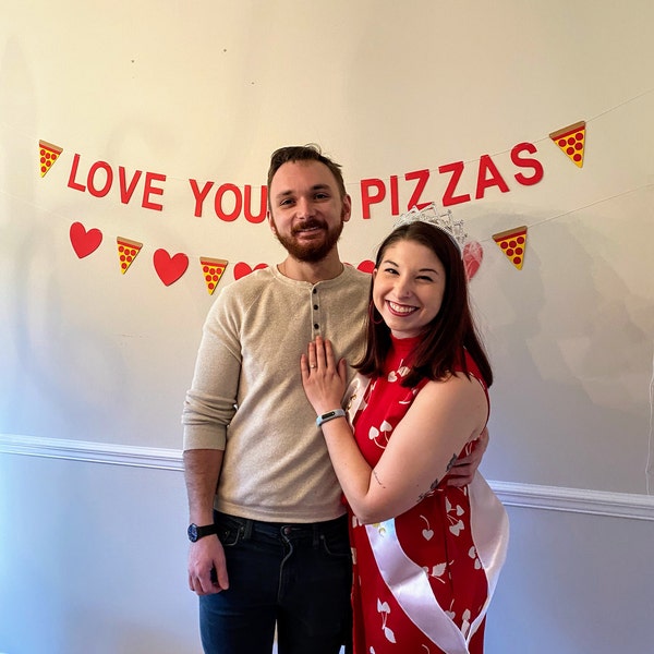 Love You to Pizzas, Love You to Pizzas Banner, Pizza Valentine, Pizza ...