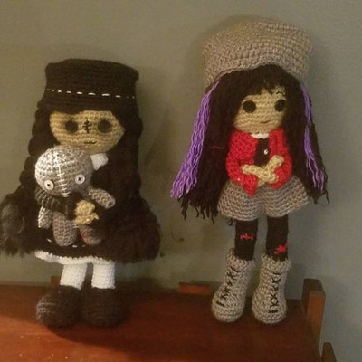 SALE 4 CROCHET PATTERNS Rebellious Grunge Girl, Punk Rock Emo Doll ...