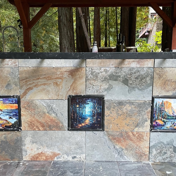 Yosemite Valley Ceramic Art Tile Beautiful Vista Gift for Traveler ...