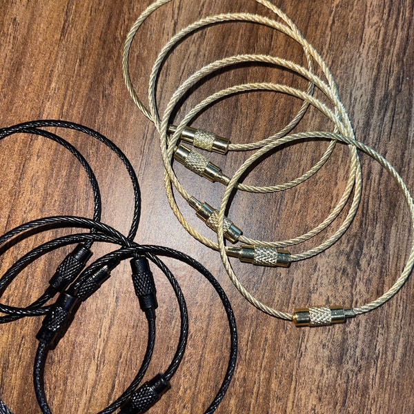 Stainless Steel Wire Rings | Luggage Tag Rings | Wire Rope Keyrings ...