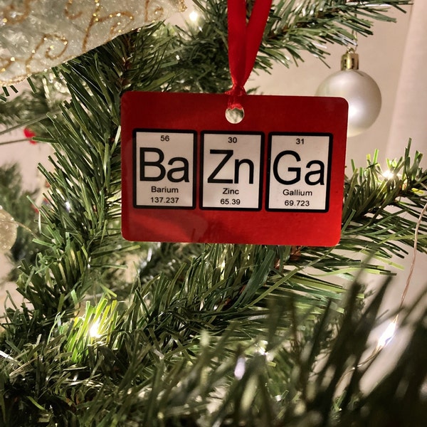 Bazinga Periodic Table of Elements Christmas Ornament - Etsy