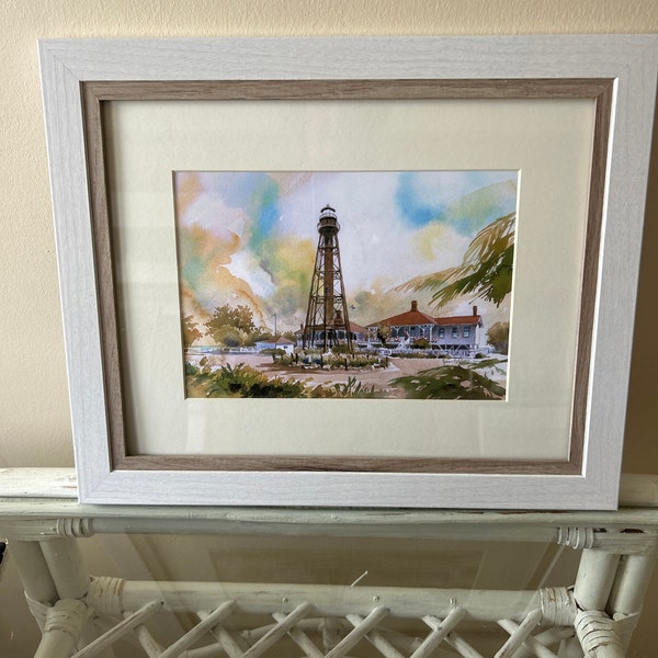 Sanibel Island Lighthouse & Keepers' Cottages. Florida Gulf Coast ...