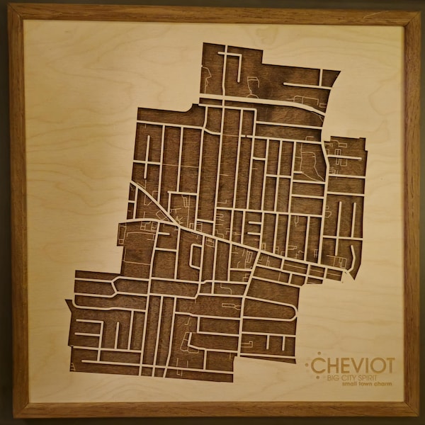 Custom Wooden Map of Any City, Personalized Name Location Town, Unique ...