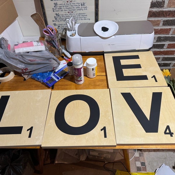 Scrabble Tiles Font, TTF, SVG Files for Cricut, Scrabble Tiles Clipart ...