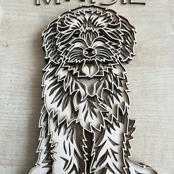 3D Goldendoodle Multilayer Dog Svg/ Goldendoodle Cut File/ 3D Layer ...