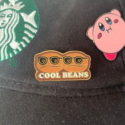 Cool Beans Enamel Pin Lapel Coffee Bean Hard Enamel 90s - Etsy