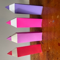 SVG File Bundle: 3D Pencil Gift Box and 3D Colored Pencil Gift Box ...