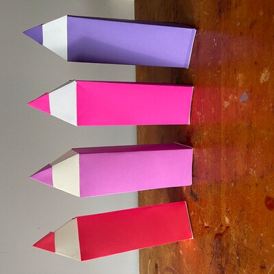 SVG File Bundle: 3D Pencil Gift Box and 3D Colored Pencil Gift Box ...