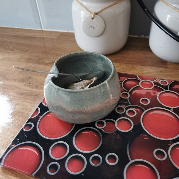 Handmade Ceramic Teabag Holder: Glazed Tea Bag Dish, Spoon Rest, Teabag ...