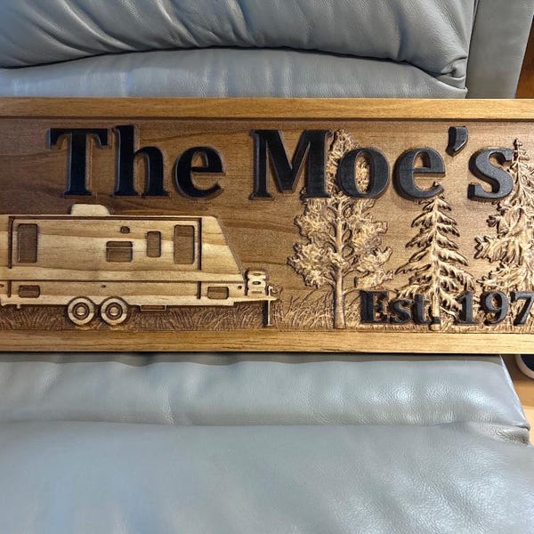 Personalized Camping Sign Fifth Wheel Decor Custom Camper Sign Wood ...