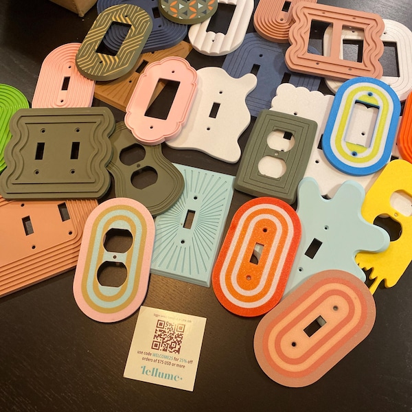 Mid Century Modern Oval Light Switch Cover Plate, Collection 5 - Etsy