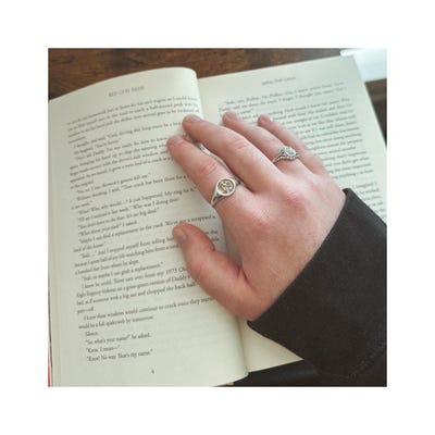 Rectangular Shape Turquoise Ring // 925 Sterling Silver With Genuine ...