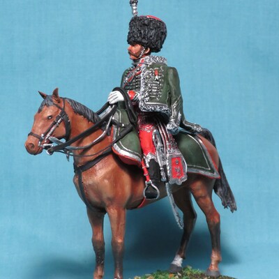 Napoleonic Red Lancers Figure, Painted Napoleonic Miniature 1/30 Scale ...