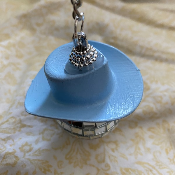 Sky Blue Disco Cowboy Keychain L Sky Blue Disco Cowgirl Keychain - Etsy