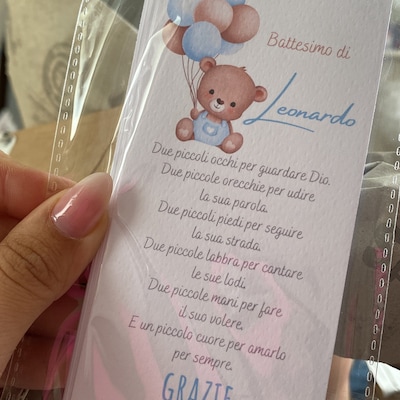 Annuncio Battesimo Orsetto Invito Orsetto Battesimo Tema - Etsy