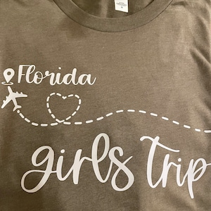 Custom Location Girls Trip Shirt, Personalized Girls Trip Shirt, Custom Destination Girls Trip ...