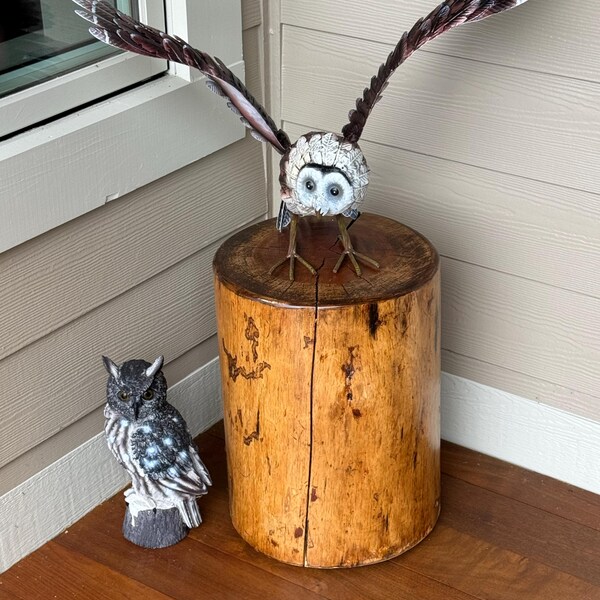 Stained Lodgepole Wood Stump Tables 18" Tall - Etsy
