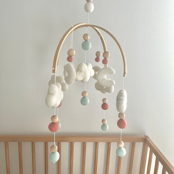 Leaf Mobile, Boho Baby Mobile, Boho Mobile, Boho Nursery Decor, Boho ...