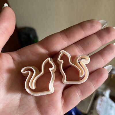 Cat Clay Cutter 2 Piece Kitten Clay Cutter Animal Clay Cutters Polymer ...