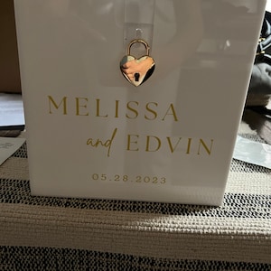 Personalized Name Card Box Wedding Acrylic Card Box With Lock - Etsy