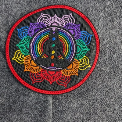 Stained Glass Mandala/iron on Patch/stained Glass/patches for Totes ...