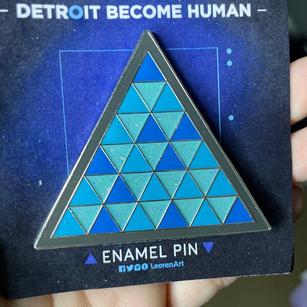 Detroit Become Human - Big Hard Enamel Pin + Glitter - Etsy