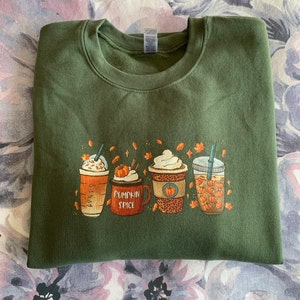 Fall Coffee Sweatshirt, Fall Sweater, Pumpkin Spice Sweatshirt, Cute ...