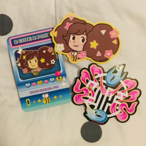Cute Bee Puppycat Tempbot Vinyl Sticker Set Kawaii Cartoon | Etsy